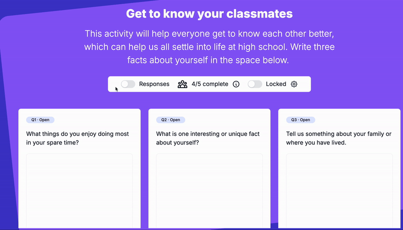 Interactive components of Wellio lessons